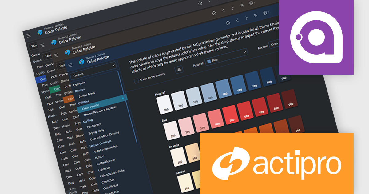 Actipro Avalonia UI Pro v25.2.1使用灵活的调色板自定义应用程序主题-CSDN博客