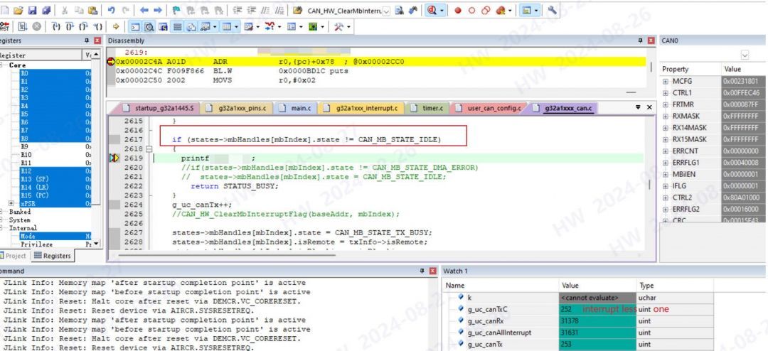 G32A1445 CAN发送失败问题-上电正常发送但几分钟后不能发送_can总线一直发送0xaa-CSDN博客
