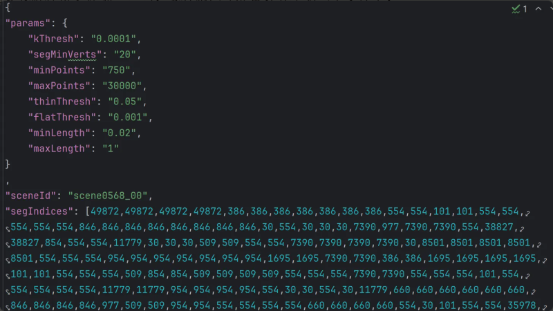 ScanNet数据集针对ply/ _vh_clean_2.0.010000.segs.json/ aggregation.json/scannetv2-labels.combined.tsv ...