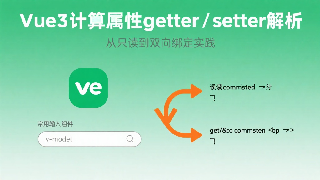 Vue 3计算属性默认只读，如何通过getter/setter实现可写与自定义组件v-model？-CSDN博客
