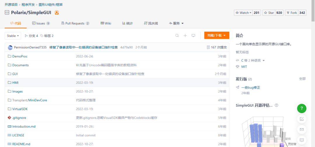 一款轻量级的开源GUI项目——SimpleGUI，可以完美适配单色屏-CSDN博客