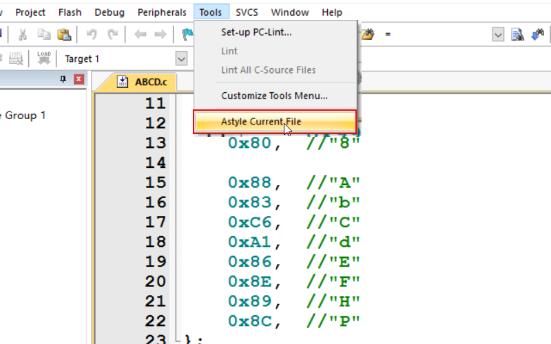 Keil 添加AStyle插件以格式化_keil插件-CSDN博客