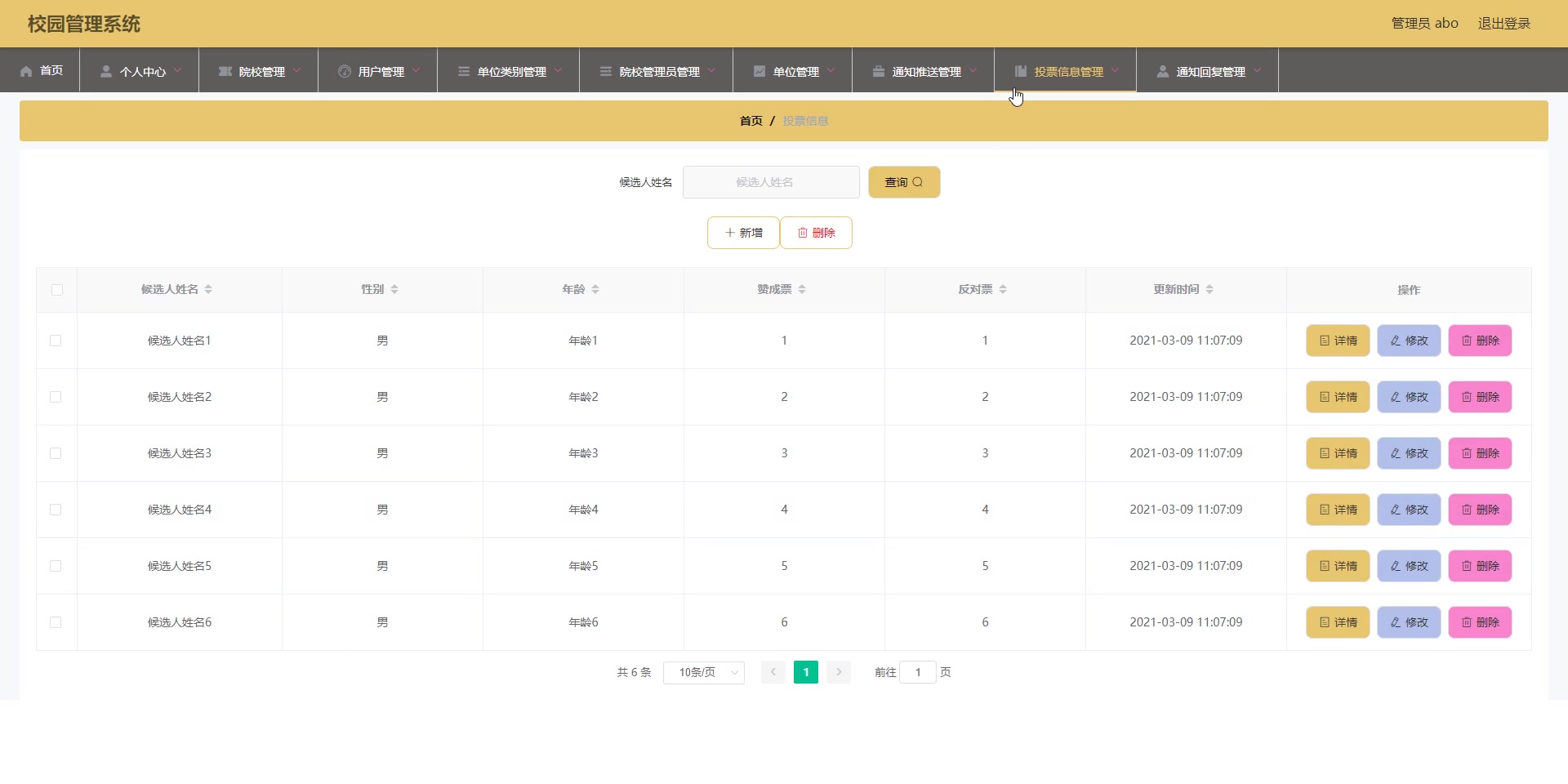 基于Java+SpringBoot+Vue+HTML5校园管理系统(源码+LW+调试文档+讲解等)/校园管理系统软件/校园管理平台/学校管理软件/教育机构管理系统/校园行政管理系统/校园信息 ...