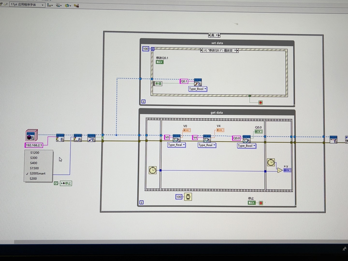 LabVIEW环境下与西门子PLC通讯库：200smart功能正常，支持布尔与Real类型数据..._labview和200smart通信-CSDN博客