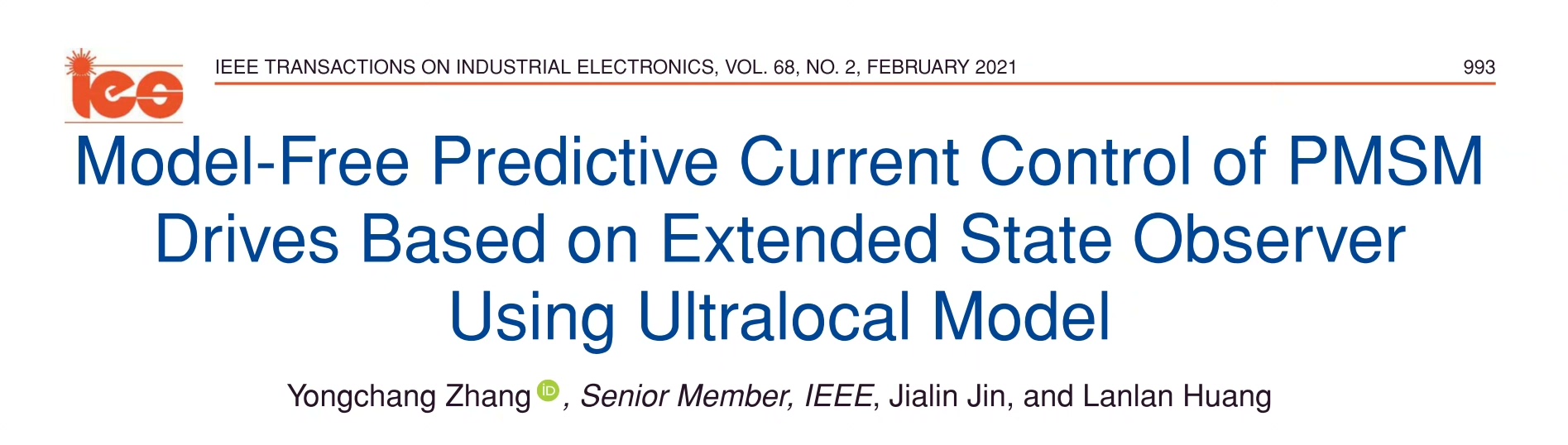 #电气控制 SCI一区top期刊，IEEE TIE仿真复现 基于超局部模型扩张状态观测器的永磁同_sci论文 电机控制-CSDN博客