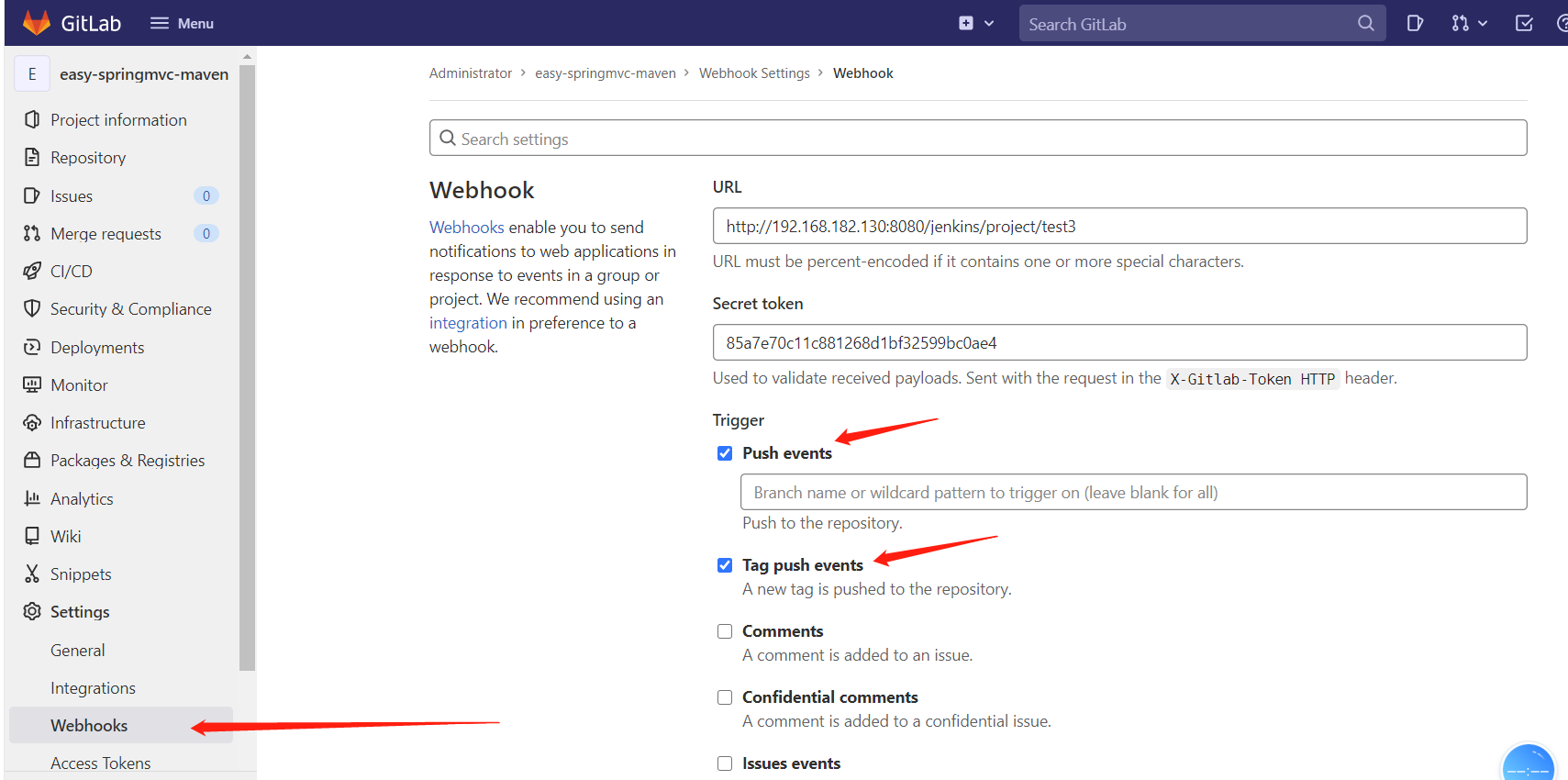 Jenkins+Gitlab webhook触发自动构建项目_gitlab webhook jenkins-CSDN博客