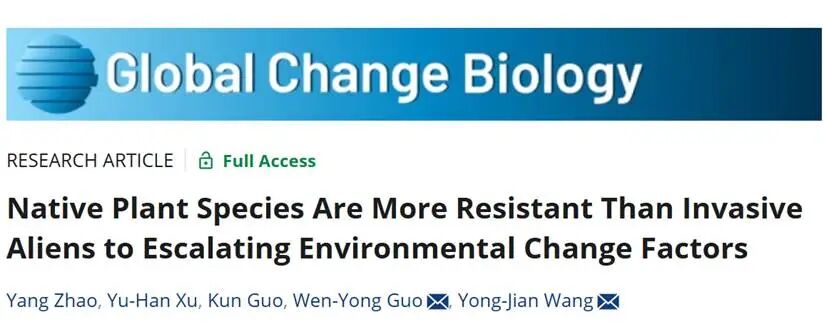 华中农业大学种群入侵生态王永健团队在Ecology、GCB、NP和FE等发表系列研究进展！揭示生物非生物胁迫下植物入侵机制_华中农业大学王永健-CSDN博客