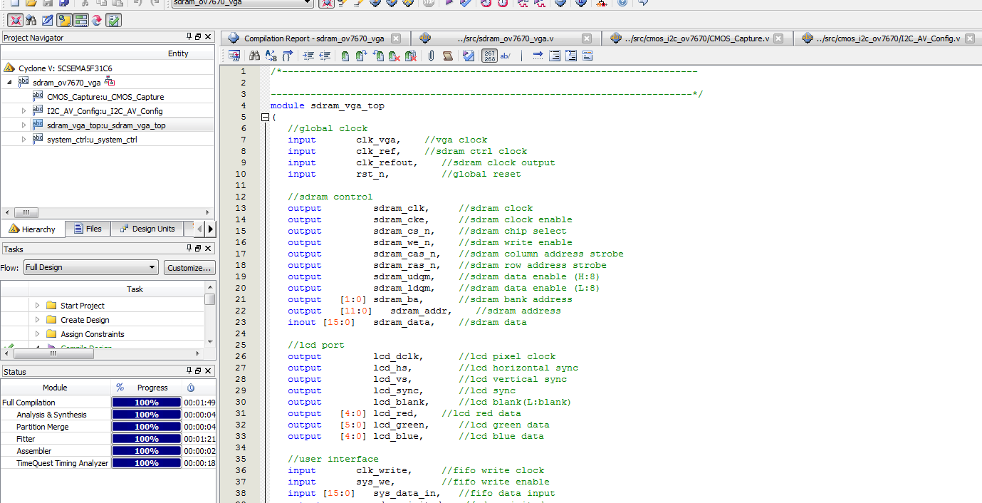 ov7606摄像头图像VGA显示设计Verilog代码Quartus DE1-SOC开发板-CSDN博客