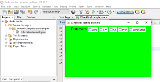 Java JCheckBox with Example using NetBeans-CSDN博客