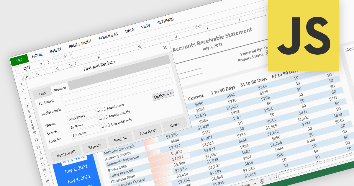 在 JavaScript 电子表格中定位和替换数据-Jspreadsheet Pro_jspreadsheet 更新资料-CSDN博客