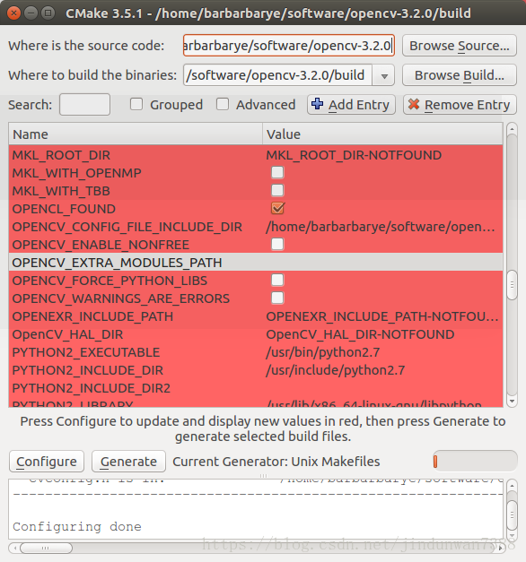 安装教程】Ubuntu16.04中用CMake-gui安装OpenCV3.2.0和OpenCV_contrib-3.2.0（图文）_cmake-gui教程-CSDN博客