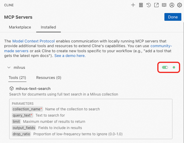 快速使用Milvus MCP Server，0代码搭建智能搜索Agent-CSDN博客