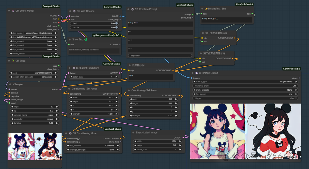 小白都能学会的ComfyUI插件入门教程，五分钟掌握图像一致性和多提示词合并【附工作流】_cr prompt text-CSDN博客