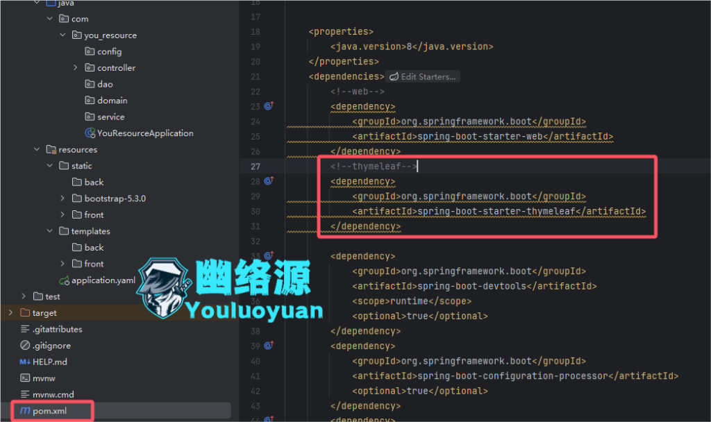 SpringBoot整合Thymeleaf与Bootstrap5：快速构建导航栏并抽取公共代码-幽络源_thymeleaf bootstrap-CSDN博客