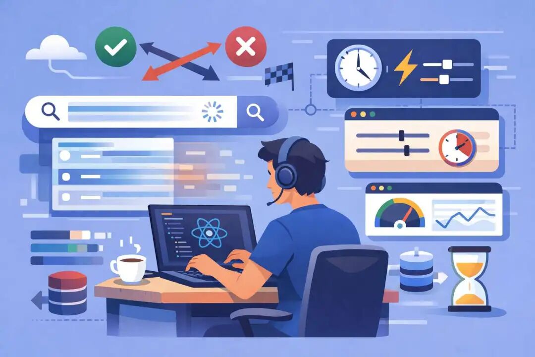 2026年React数据获取的第四重考验：为什么你的搜索功能“闪烁“——竞态条件和防抖节流深度解析-CSDN博客