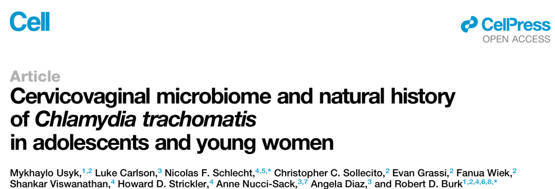 Cell | Robert D. Burk团队-青少年和年轻女性的宫颈阴道微生物组与沙眼衣原体的自然史...-CSDN博客