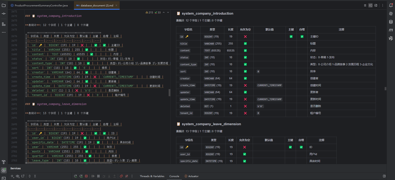 开源一款 SpringBoot3 + Vue3 数据库文档工具，自动生成 Markdown/HTML-CSDN博客