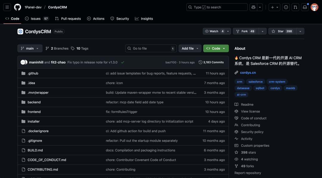 GitHub发现国产开源AI CRM系统CordysCRM：零代码搭建，智能赋能销售管理！_cordys crm-CSDN博客