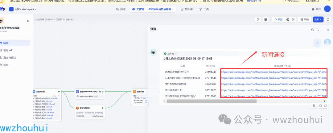 Dify实战：手把手教你用RSS聚合8大平台实时热点，AI自动摘要，新闻效率飙升，建议收藏！-CSDN博客