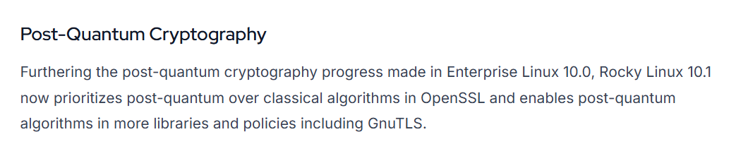 Rocky Linux 10.1 来了！软重启，后量子加密，工具链、容器与存储全线升级，打造更安全、稳定的企业级 Linux-CSDN博客