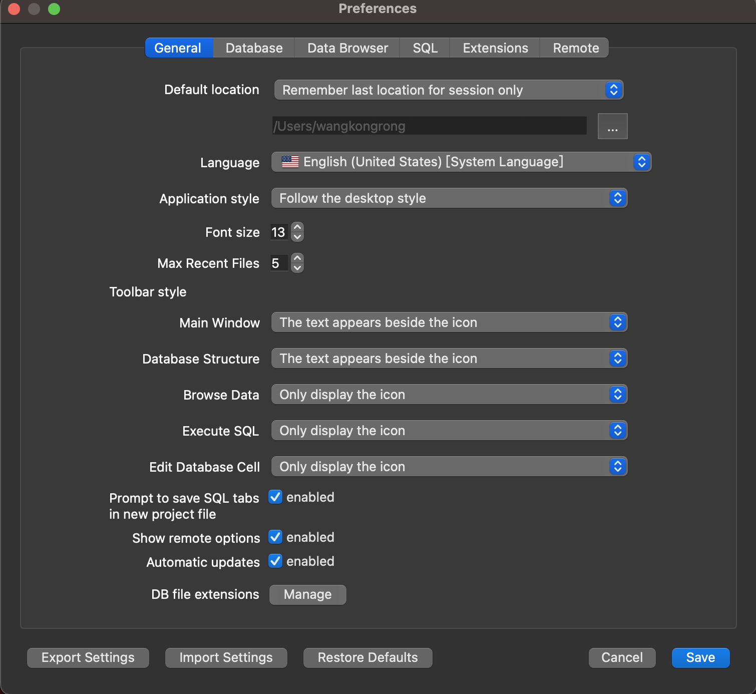 Mac下的DBBrowser for SQLite 数据库可视化工具如何设置中文环境_db browser for sqlite mac-CSDN博客
