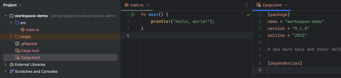 Rust工作空间（workspace）实践_rust workspace-CSDN博客
