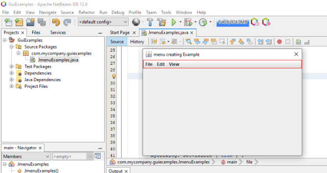 Creating JMenu in java using Netbeans with Examples-CSDN博客
