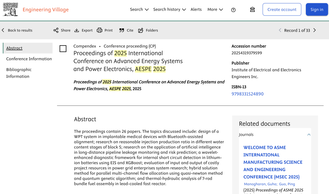 EI会议第一轮征稿！第二届先进能源系统与电力电子国际学术会议(AESPE 2026）-CSDN博客