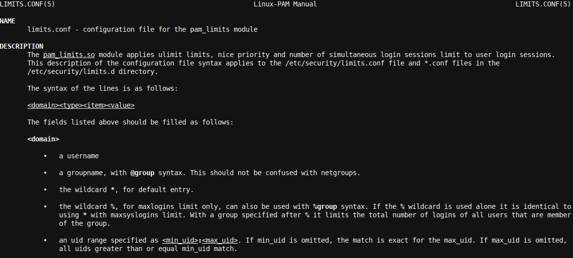 Setup a Completely Unlimited limits.conf Configuration for Testing ...