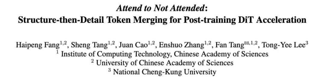 CVPR 2025 | 先结构后细节，Token融合实现免微调DiT加速_cvpr2025-CSDN博客