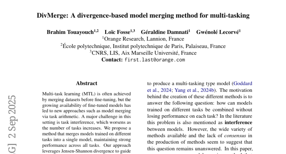 Orange Research DivMerge：AI模型智能组合提升多任务性能-CSDN博客