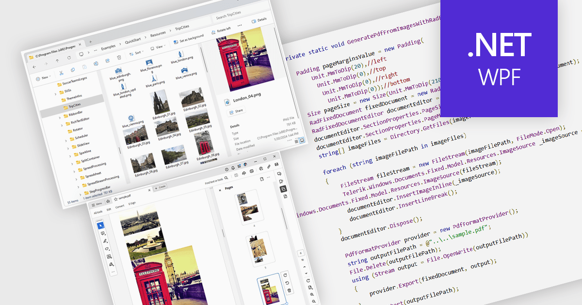 ComponentOne Studio WPF将PDF在WPF中启用图像到 PDF转换_componentone for wpf-CSDN博客