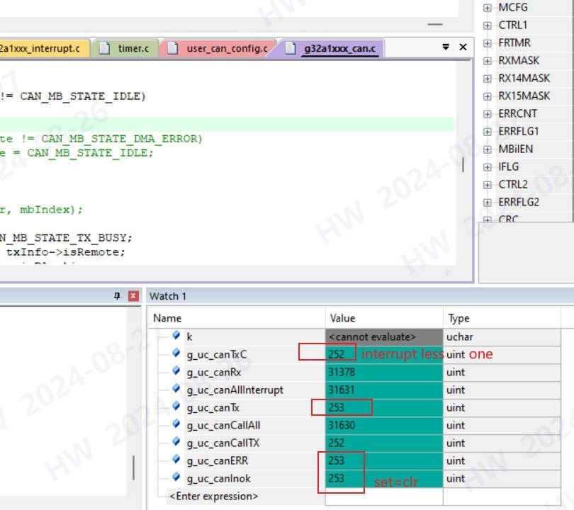 G32A1445 CAN发送失败问题-上电正常发送但几分钟后不能发送_can总线一直发送0xaa-CSDN博客