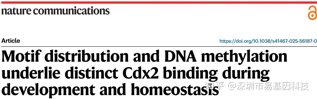 易基因：WGBS+ChIP-seq技术揭示Cdx2转录因子在发育与稳态中的动态结合机制｜NC/IF14.7-CSDN博客