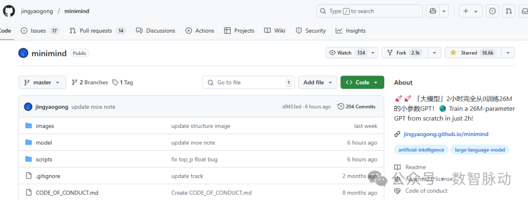 MiniMind：低成本从 0 训练 26M 的小参数GPT，值得推荐的入门 LLM 教程_minimind 开源项目-CSDN博客