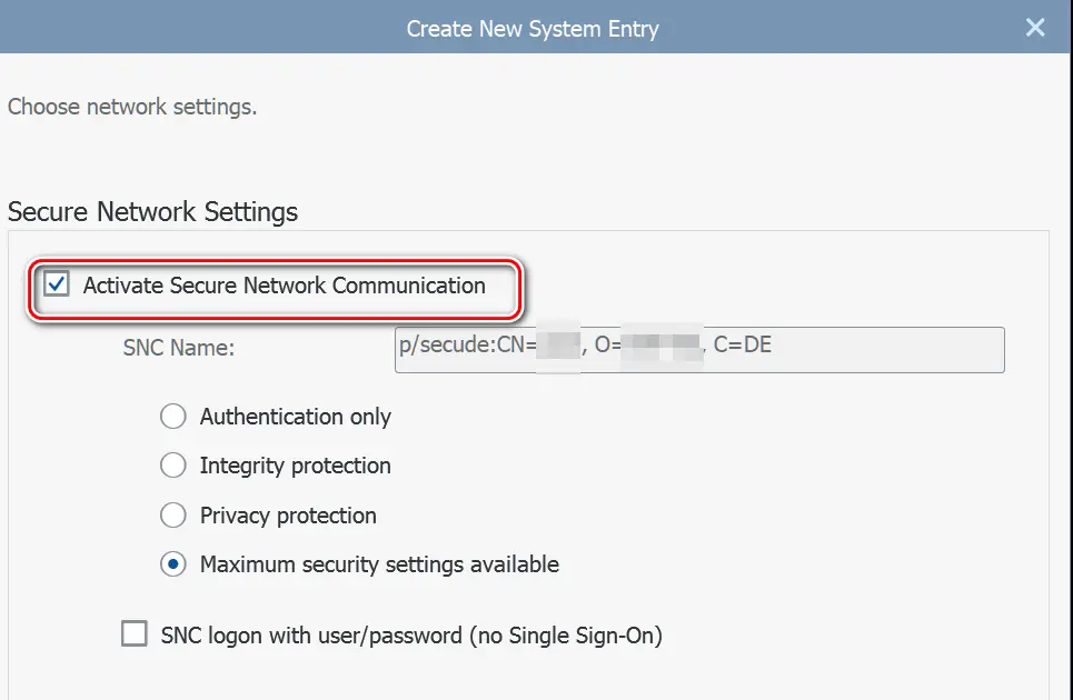 什么是 SAP Logon 连接系统的 Secure Network Communication 选项_saplogon-CSDN博客