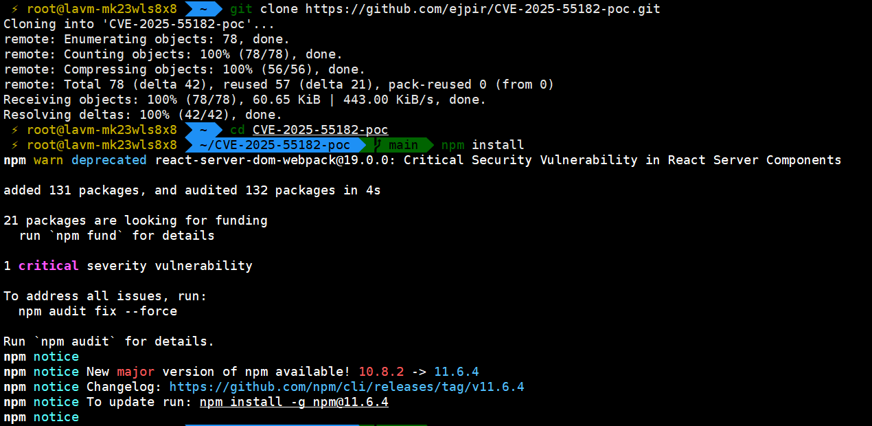 最新RCE漏洞CVE-2025-55182的复现与修复-CSDN博客