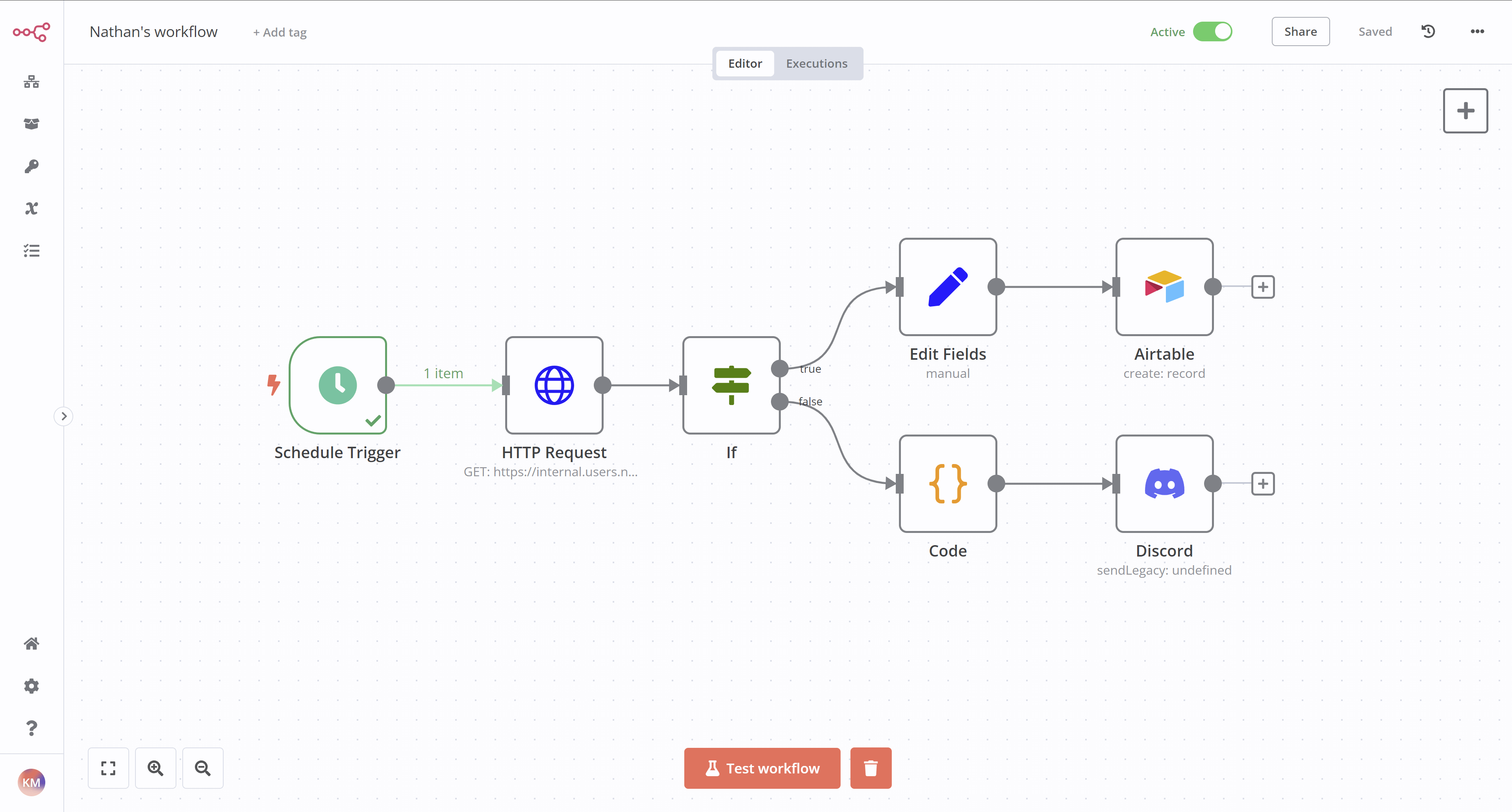 【n8n教程笔记——工作流Workflow】文本课程（第一阶段）——5.8 激活与检查工作流（工作流设置） (Activating and examining the workflow ...