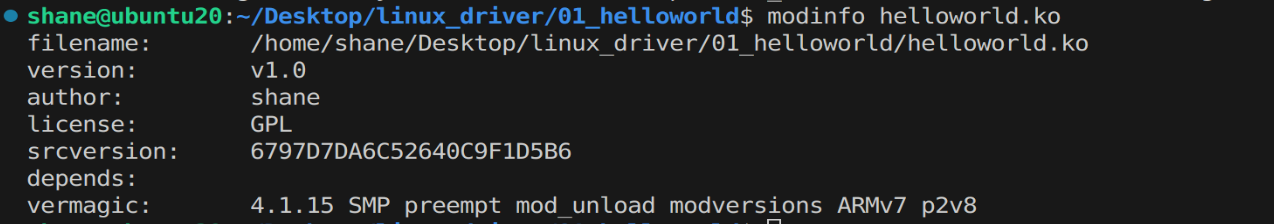 正点原子insmod加载驱动失败：insmod: ERROR: could not insert module helloworld.ko: Invalid module format ...
