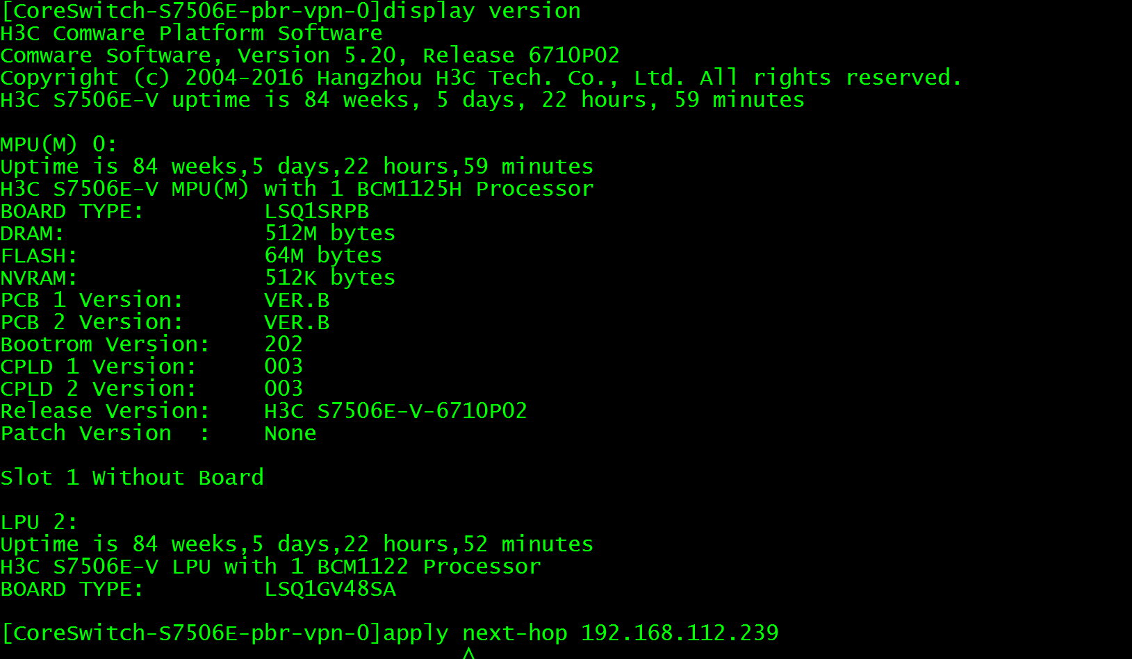 S7506E 没有这命令apply next-hop-CSDN博客