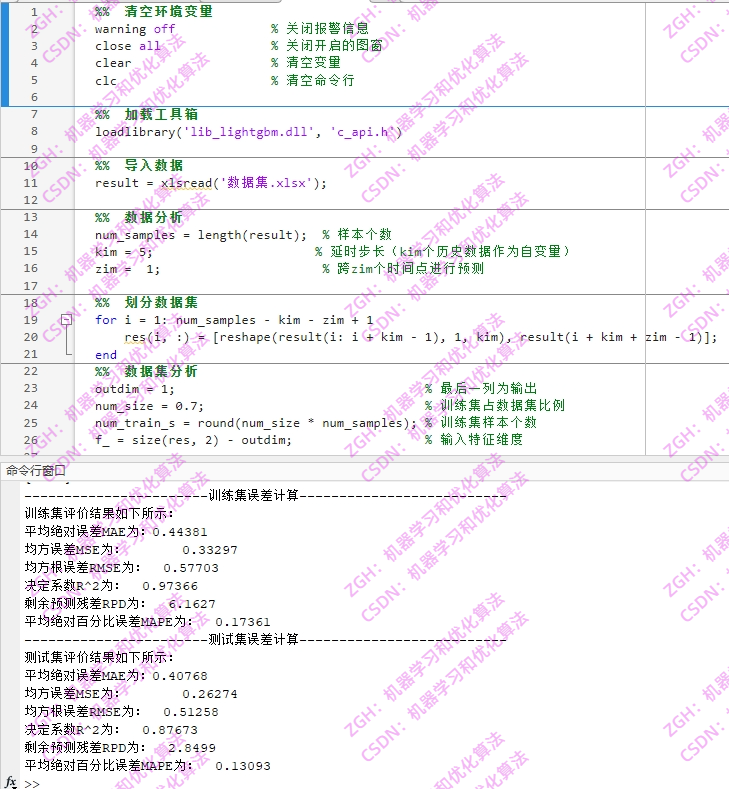 基于轻量级梯度提升机(LightGBM)的数据单变量时序预测 Matlab代码_lightgbm 单变量时序预测-CSDN博客