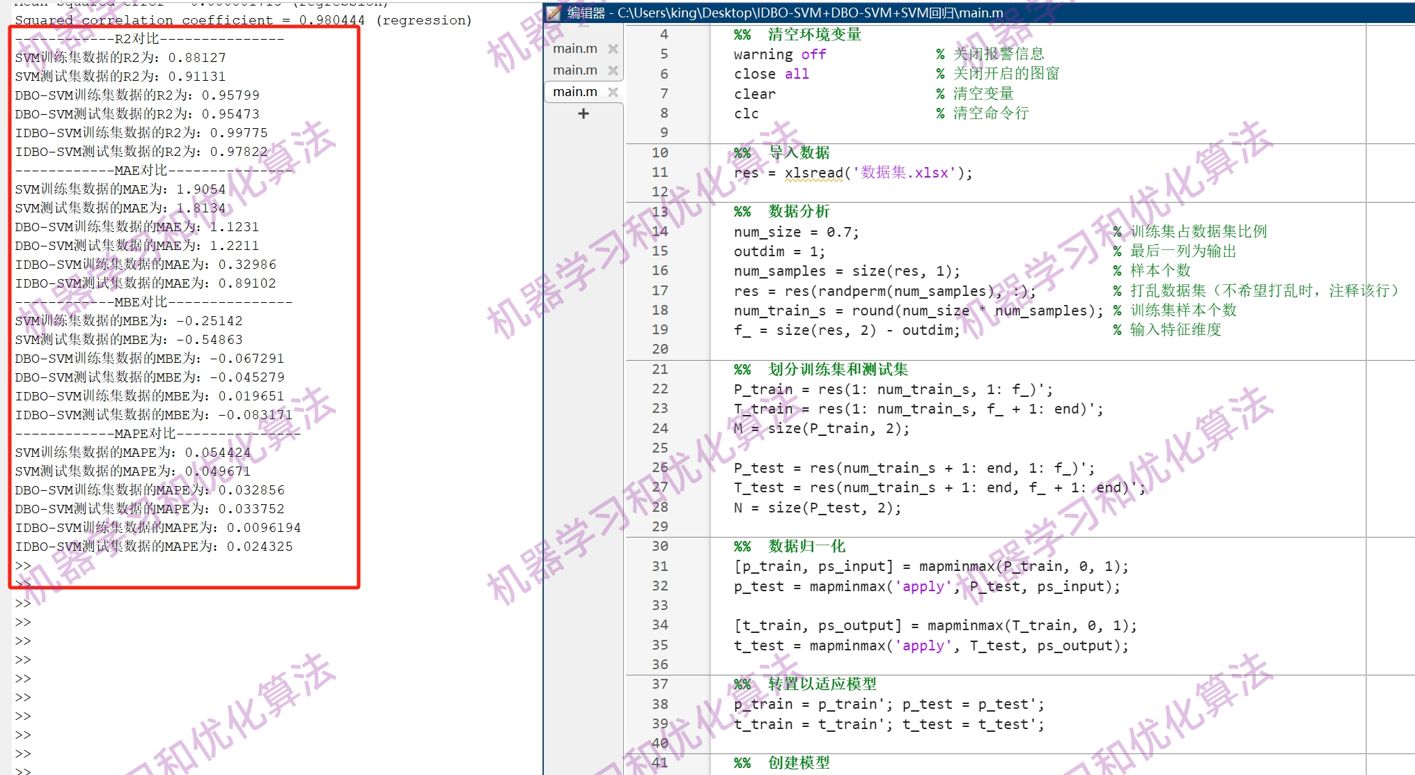 基于IDBO-SVM / DBO-SVM / SVM回归预测一键对比（多输入单输出）Matlab代码-CSDN博客