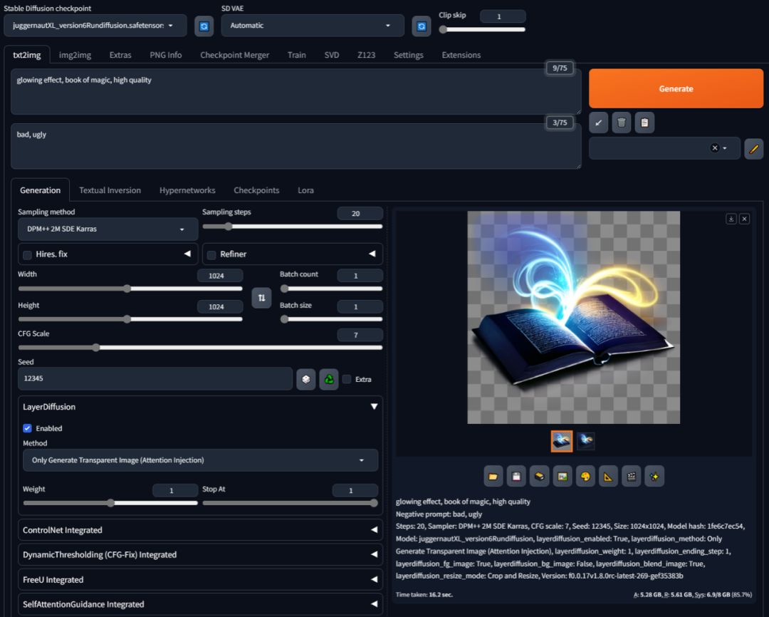 AI绘画Stable Diffusion直接生成透明背景图！layer diffusion插件开启AI绘画图层时代_layerdiffusion-CSDN博客