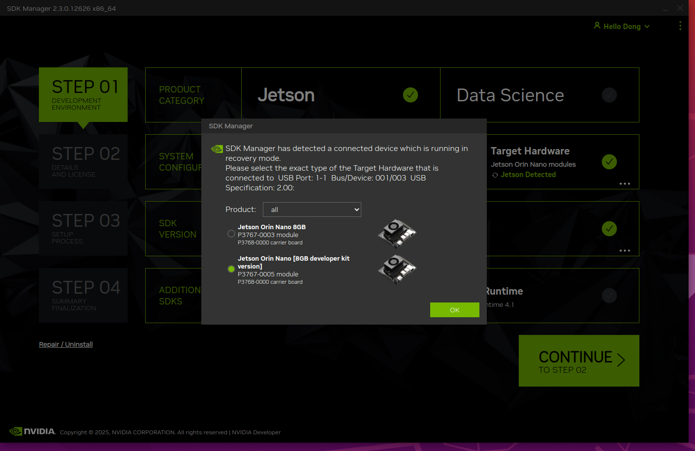 Jetson Orin Nano 安装 Jetpack 6.2.1_jetson安装jetpack-CSDN博客