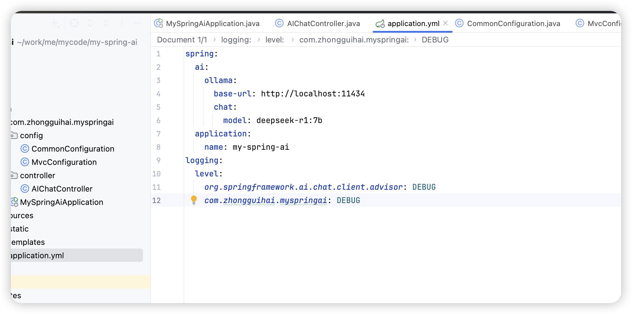 手把手教你基于Spring AI 开发项目，实现调用本地DeepSeek_springai 调用私有deepseek大模型-CSDN博客