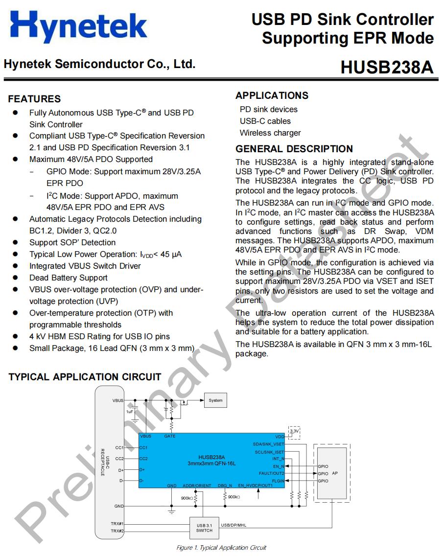 20款USB PD握手协议芯片_usb pd芯片-CSDN博客