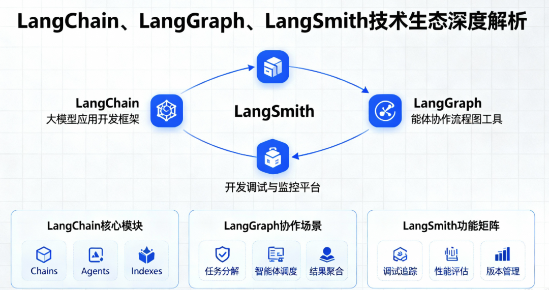三分钟搞懂LangChain、LangGraph、LangSmith核心区别！AI框架入门必看，收藏这篇不迷路！-CSDN博客