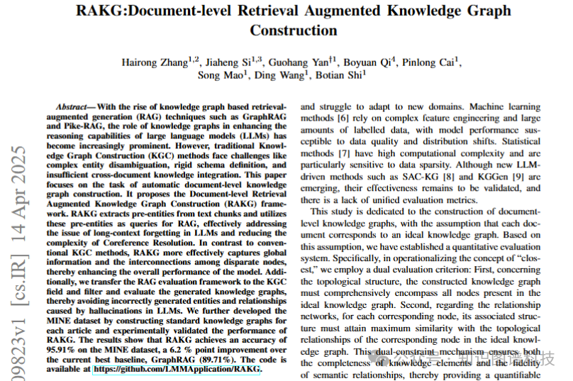 RAKG:文档级检索增强知识图谱构建 - 上海人工智能实验室等_rakg:document-level retrieval augmented knowledge -CSDN博客