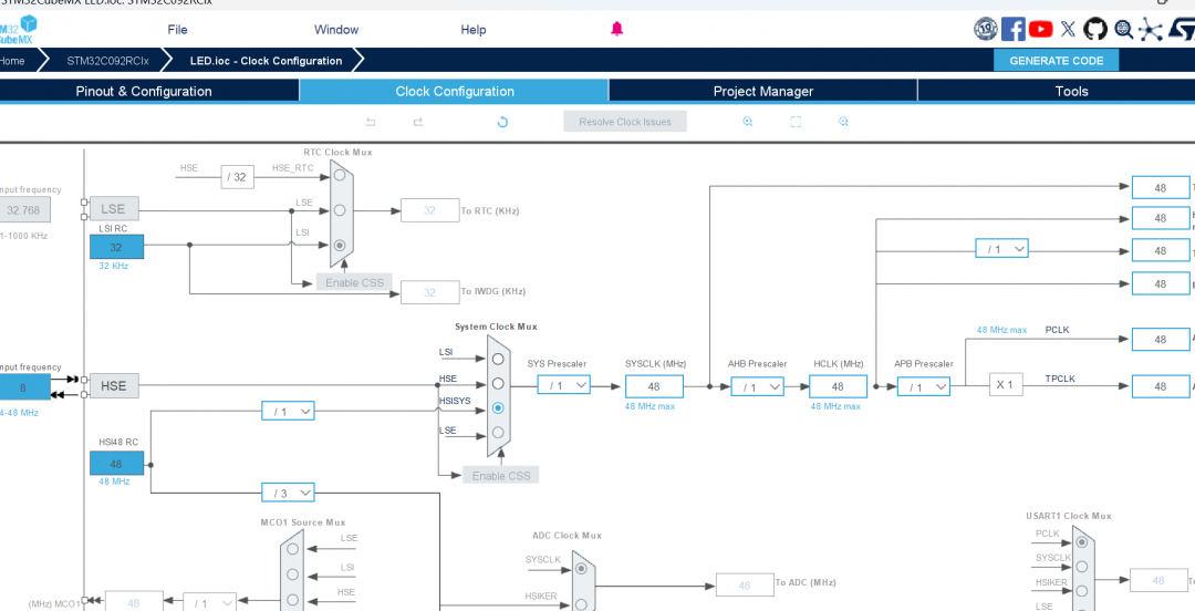 【STM32C092RC 测评】点灯操作-CSDN博客