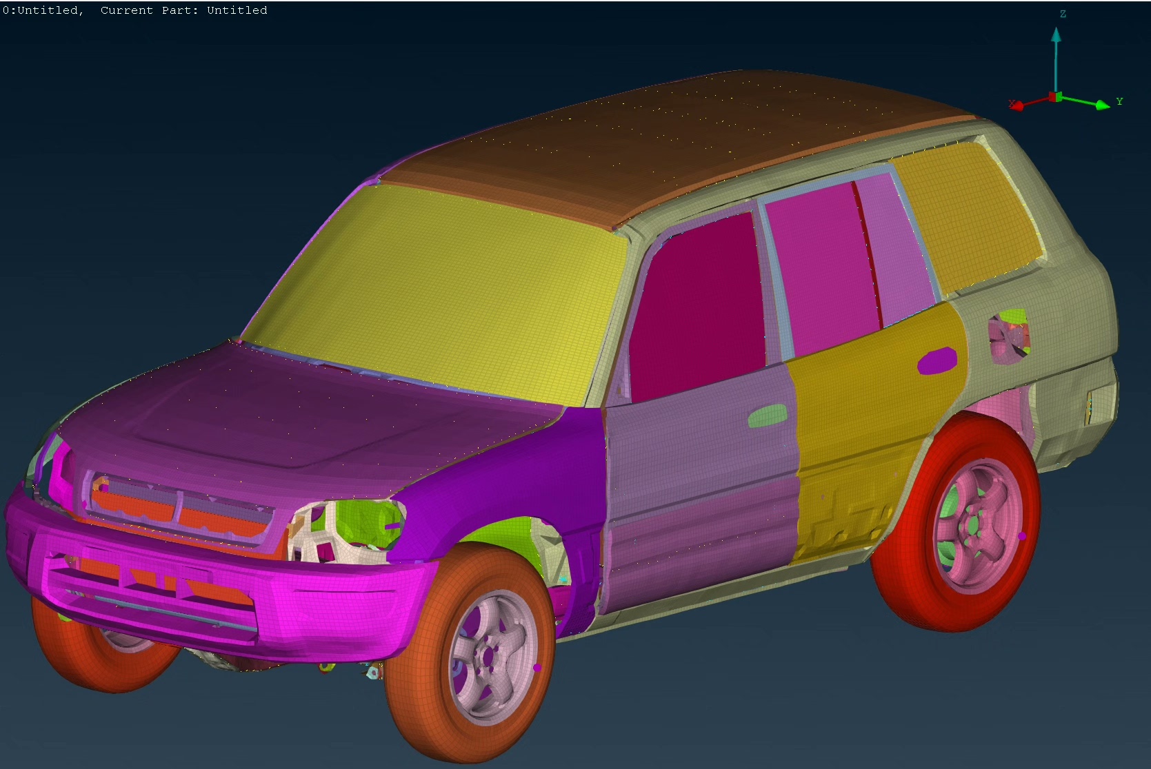 前处理hypermesh 的 dyna 的汽车碰撞CAE分析 主要内容包含： 1-CSDN博客